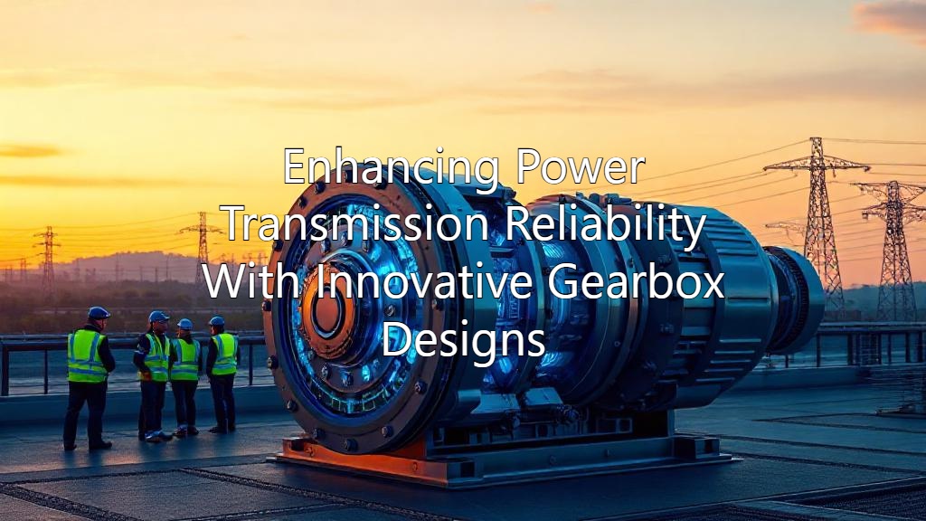 Enhancing Power Transmission Reliability With Innovative Gearbox ...