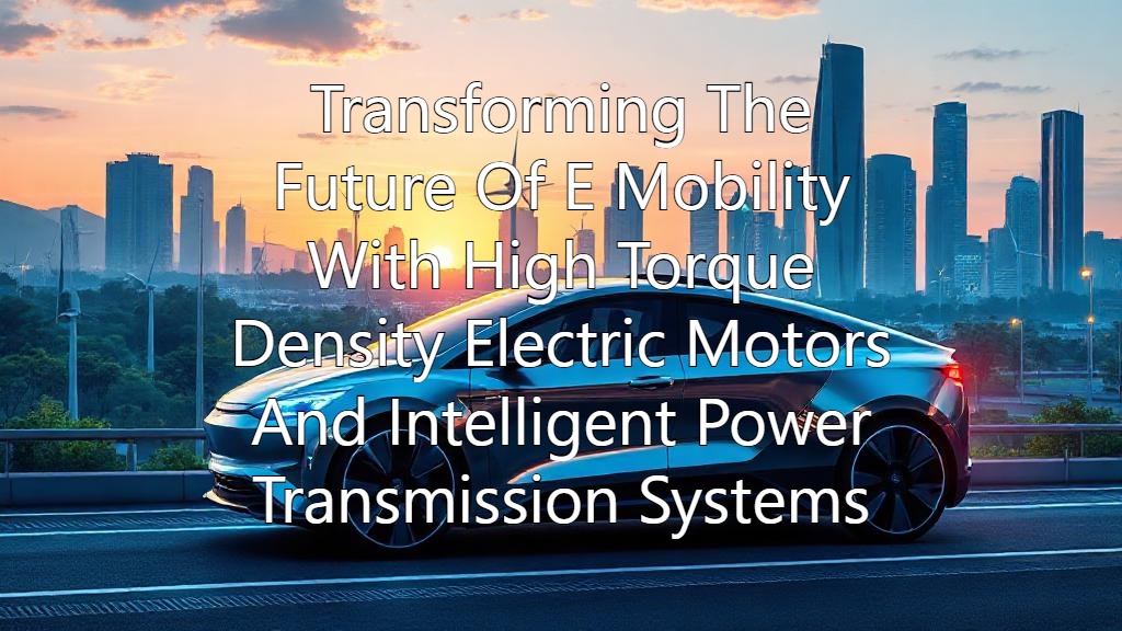 Transforming The Future Of E Mobility With High Torque Density Electric ...