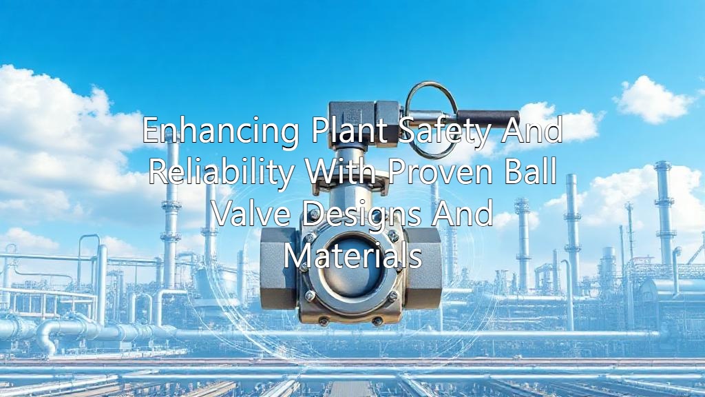 Enhancing Plant Safety And Reliability With Proven Ball Valve Designs ...